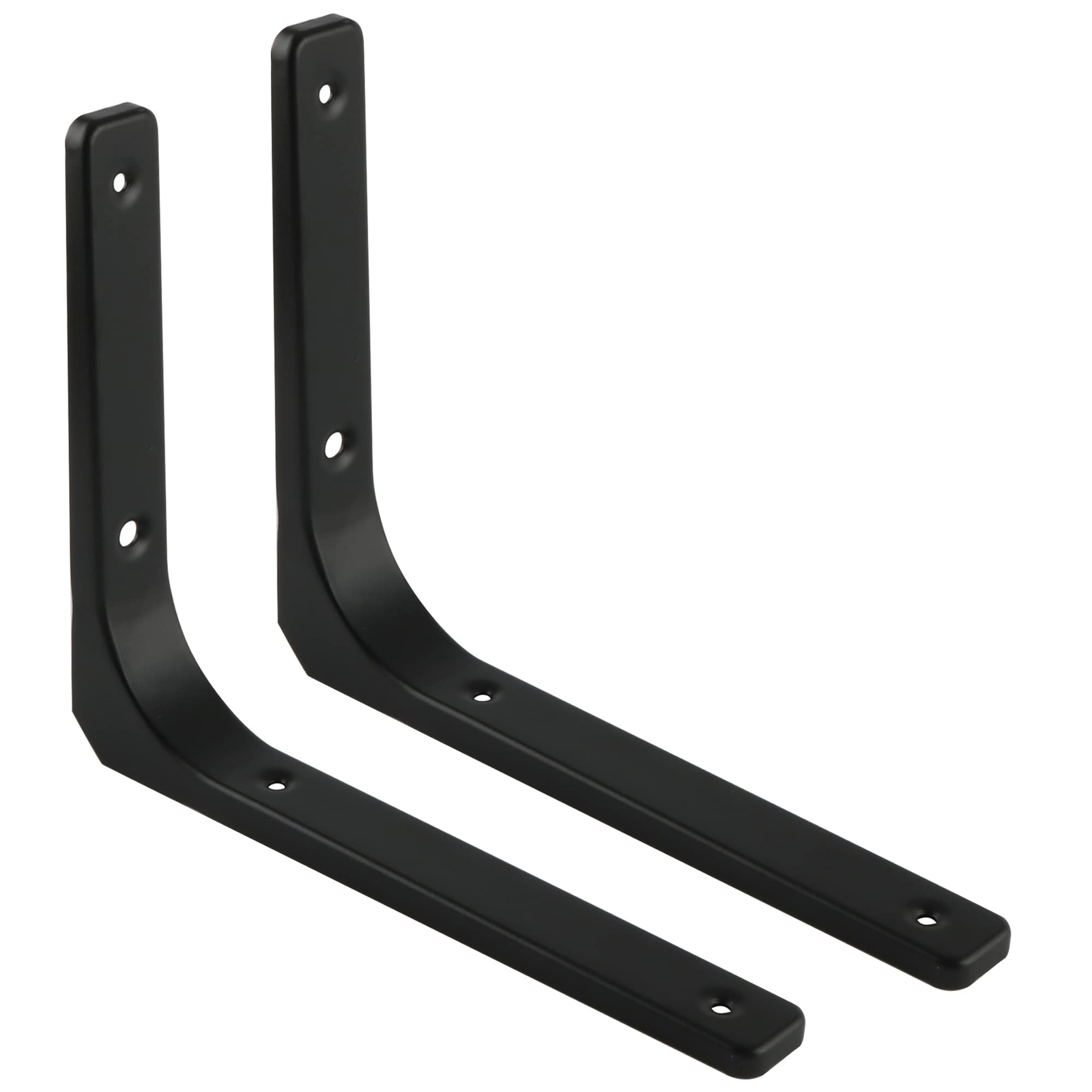 SAYAYO Black Shelf Bracket 12 Inch L Shape Wall Bracket Heavy Duty ...
