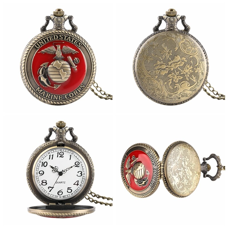 Steampunk Quartz Analog Pocket Watch with Necklace Chain for Women Men ...
