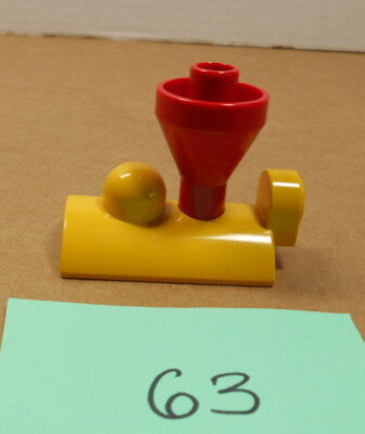 Duplo Lego Train Yellow with Red Smoke Stack G63 | eBay