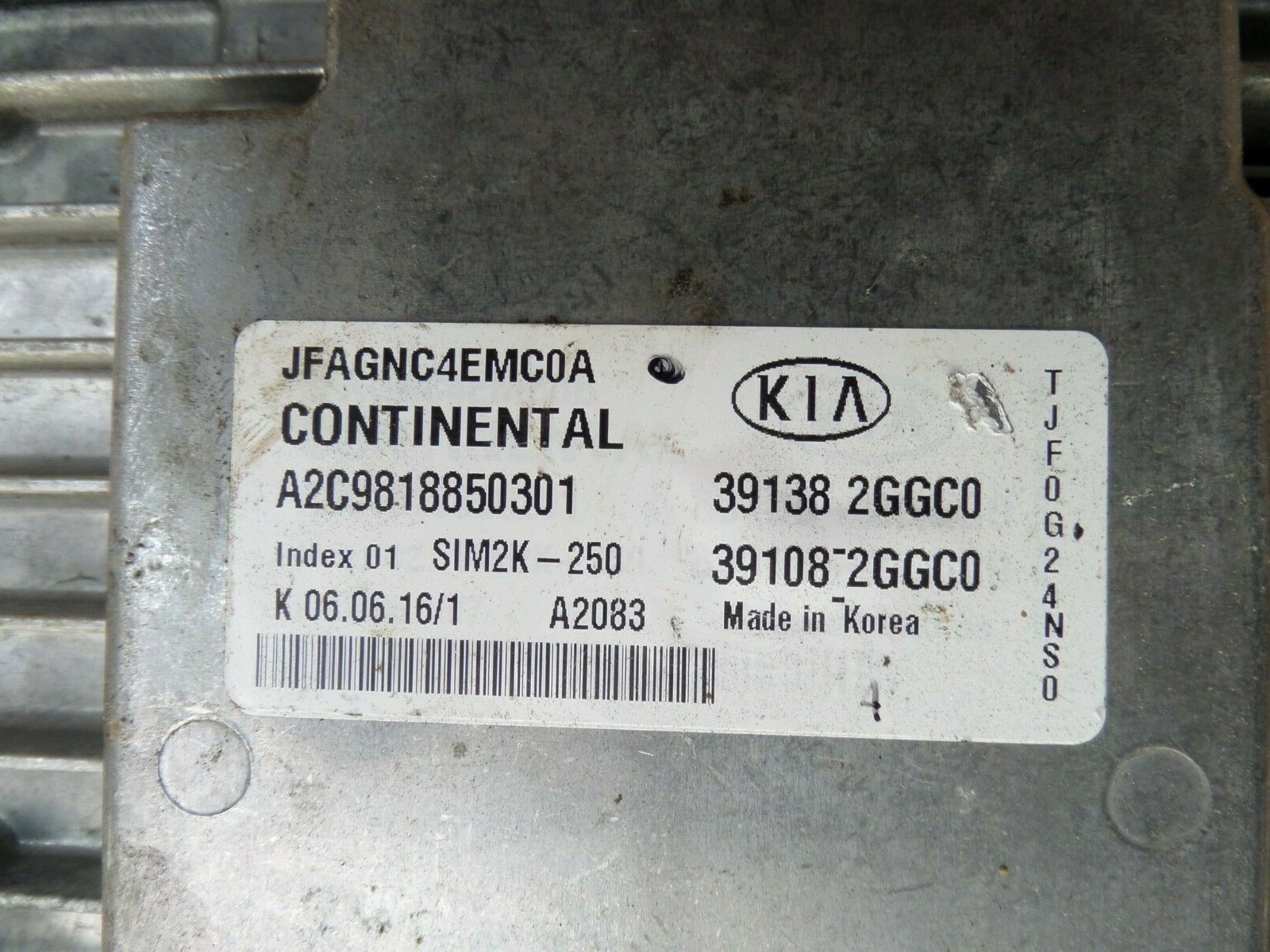 2016 Kia Optima OEM ECU Engine Control Module 39138-2ggc0 for sale ...