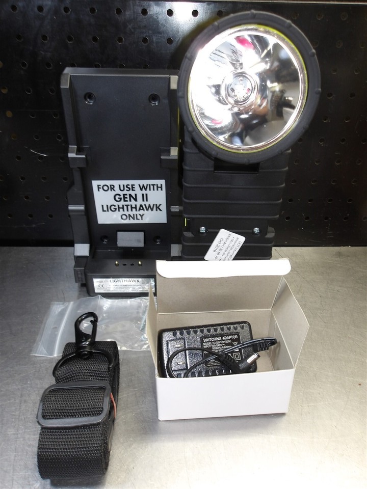 1 NEW! Lighthawk LED Lantern 4-Cell Battery w/ Charger Base & 120V AC ...