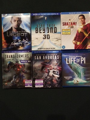 6 Thriller/Suspense 3D DVDs: I, Robot (Lenticular Slip Cover 3D Blu-Ray+Blu-Ray+ | eBay