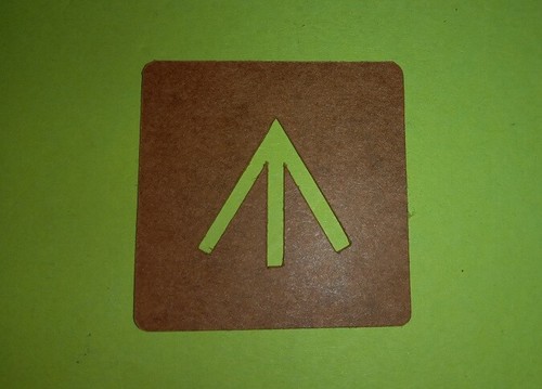 Army MOD Pheon Broad Arrow Crows Foot STENCIL 25mm 1" Restoration Re ...