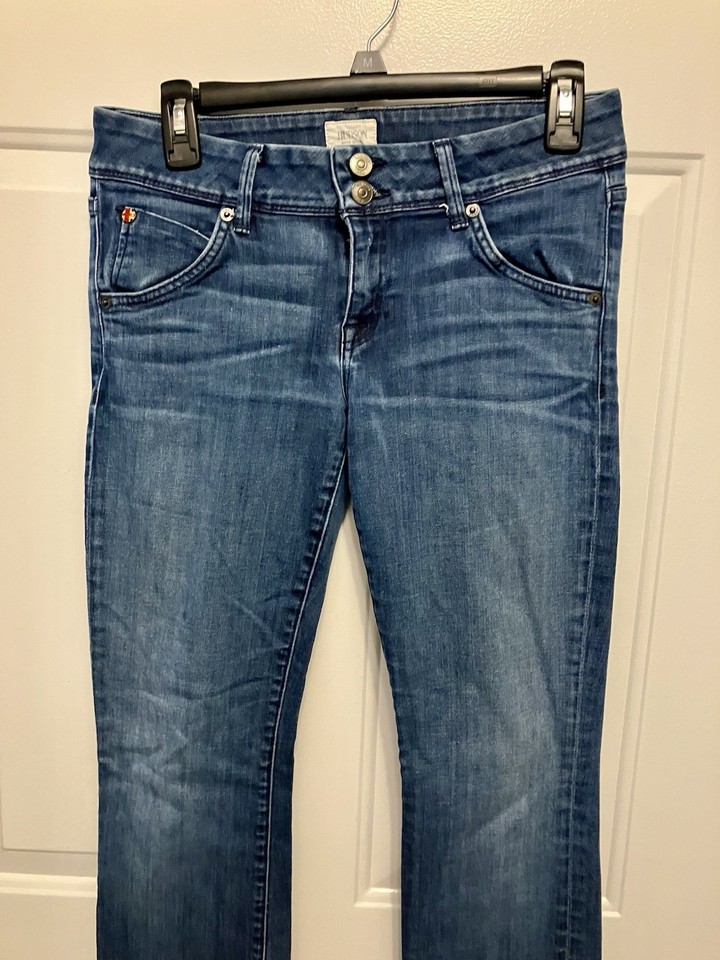 Hudson Jeans Womens Sz 28x31 Blue Beth Baby Boot Flap Pocket Stretch ...