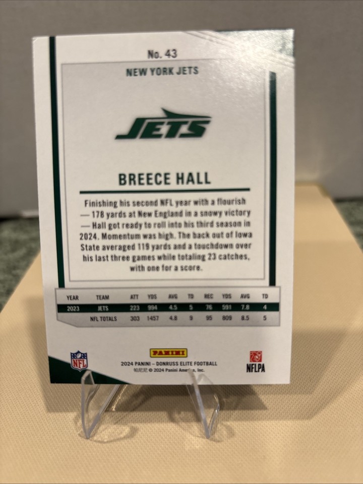 2024 Panini Donruss Elite - Breece Hall #43 Green Disco | eBay