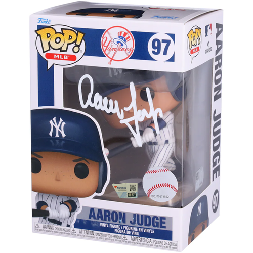 Aaron Judge Autographed Yankees Pinstripe Uniform Funko Pop! Vinyl ...