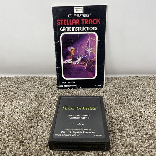 SEARS Telegames Video Arcade Game STELLAR TRACK + Instructions Manual ...