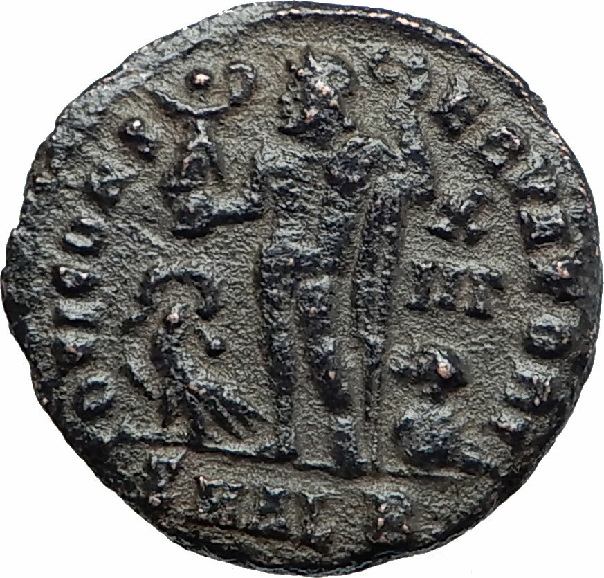 LICINIUS II Jr 321AD Authentic Ancient Roman Coin JUPITER w Victory ...