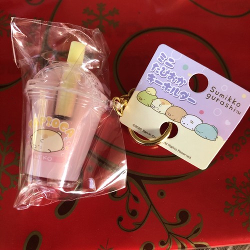 Official San-X Sumikko Gurashi Neko Cat Boba Bubble Tea Keychain USA ...