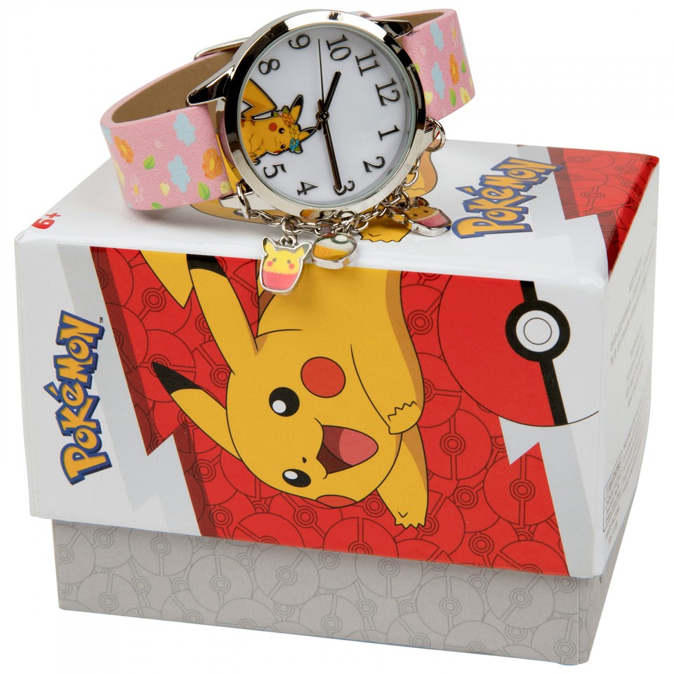 Nintendo Pokémon Pikachu Watch with Charms and Silicone Band Pink | eBay