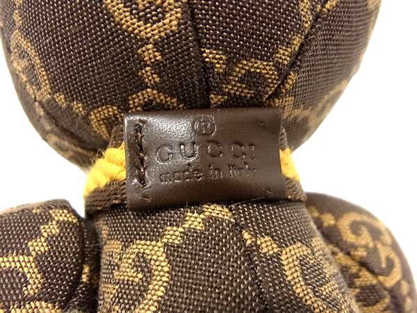 Gucci Teddy Bear Plush Toy GG Logo Canvas Cotton Color Brown No Box ...