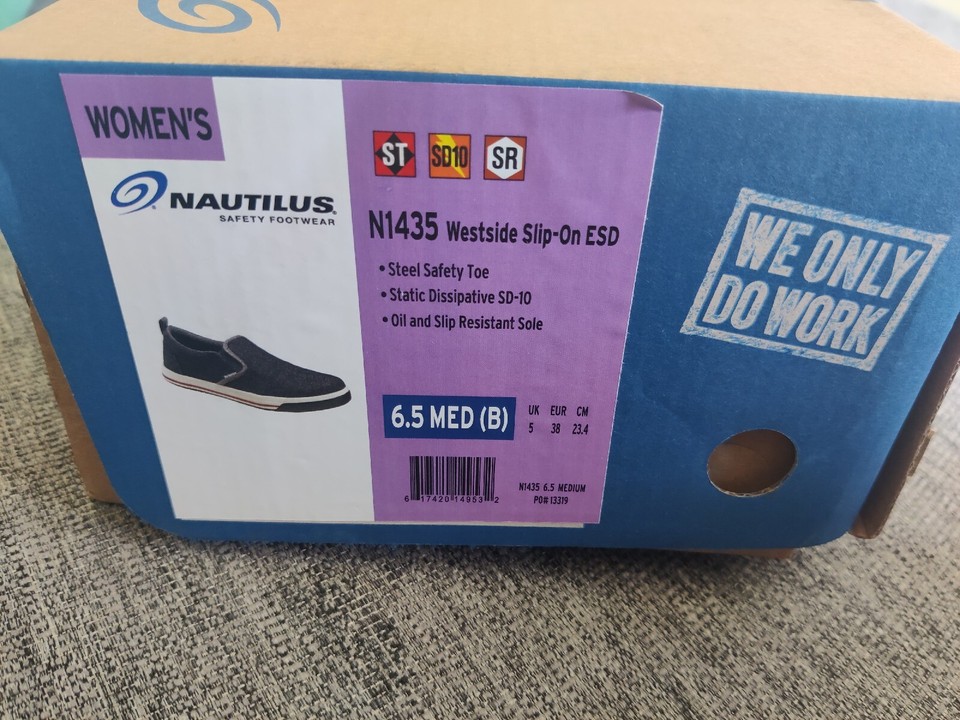 Nautilus Work Shoes Womens Westside Steel Toe Slip Resistant 1435 Size ...