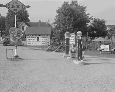 Sunoco Gas station in Plain City, Ohio Vintage Old Photo Reprints | eBay