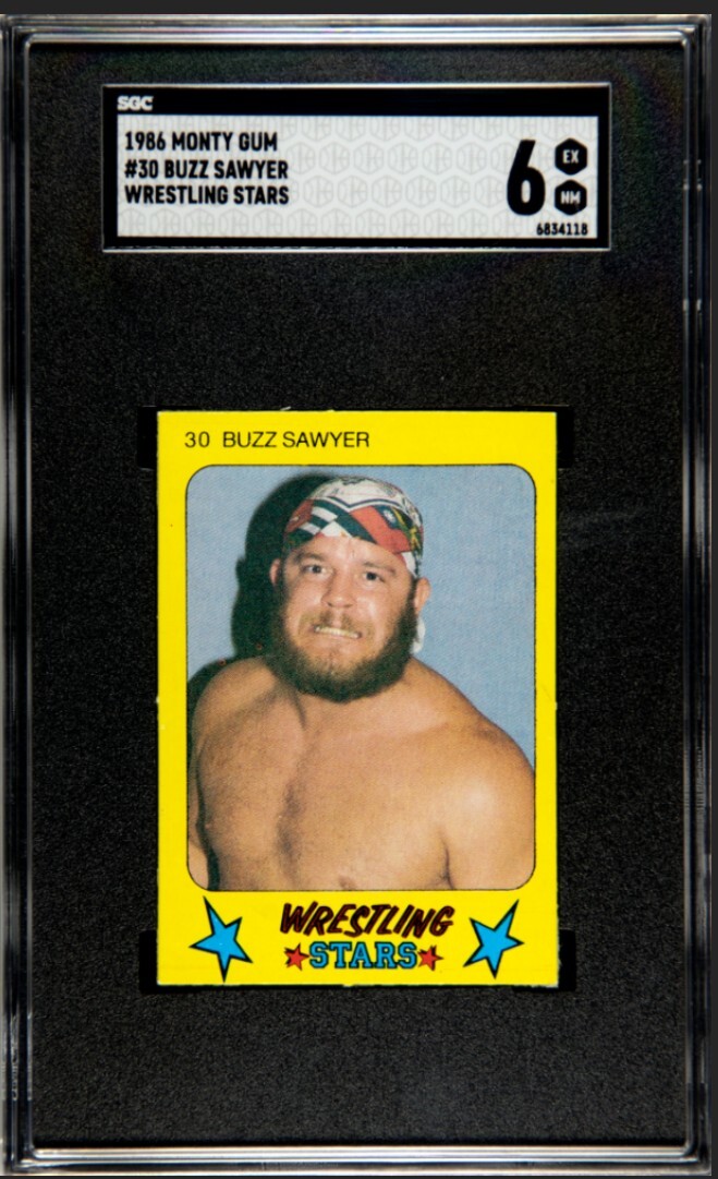 1986 Monty Gum Super Wrestling Stars - Buzz Sawyer #30 (RC) for sale ...