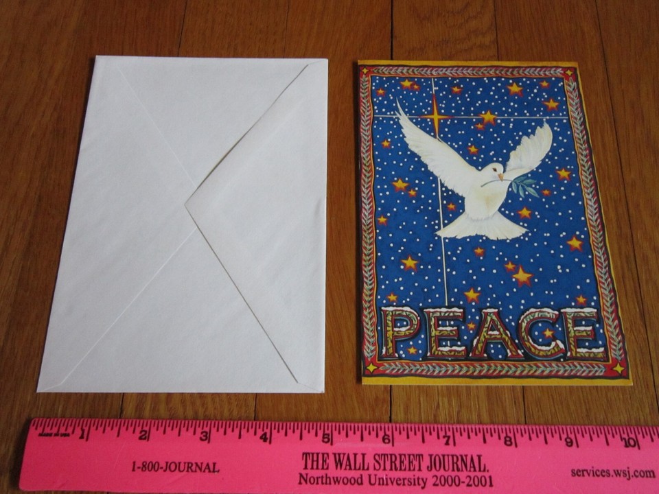 ONE Fantus Christmas Card Peace Dove Luke 2:14 Greeting Christian ...