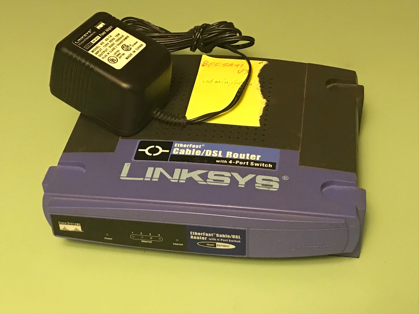 Linksys BEFSR41 10 Mbps 4-Port 10/100 Wireless Router V3 With AC Power ...