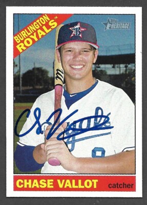 2015 HERITAGE #39 Chase Vallot KANSAS CITY ROYALS SIGNED AUTOGRAPH AUTO ...