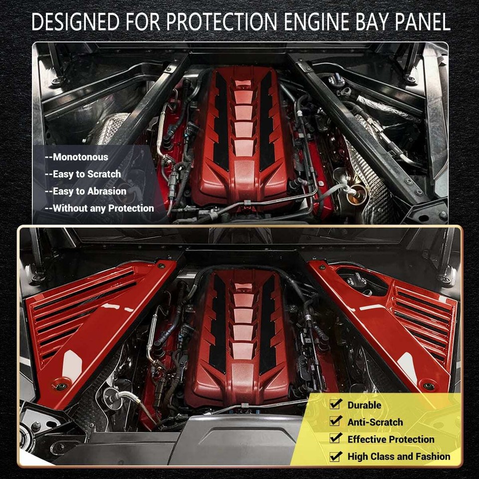 Engine Side Panel Cover Trim for Corvette C8 Z51 2020+ Engine Bay ...