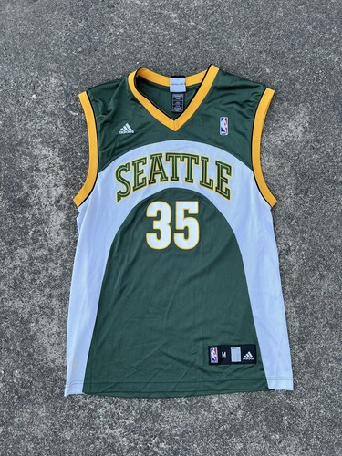 Adidas NBA Seattle Super Sonics Kevin Durant Green Rookie Jersey Size ...
