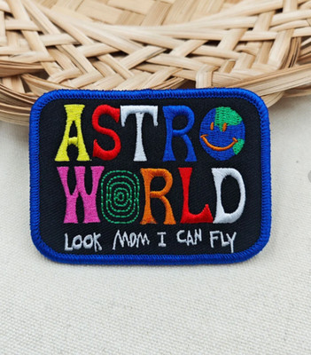 RARE ASTRO WORLD TRAVIS SCOTT "LOOK MOM I CAN FLY" EMBROIDERED IRON-ON ...