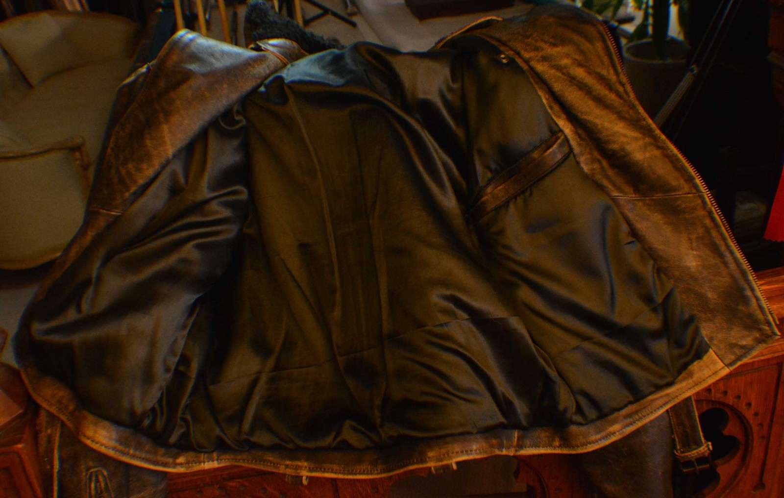 Leather Biker Jacket Bomber From 2BU California 1980s Classic 40s Style ...