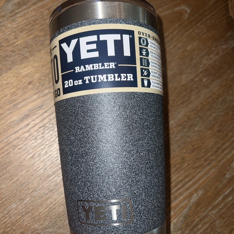 YETI New BLACK STONE Rambler 20oz tumbler magslider lid LIMITED EDITION ...