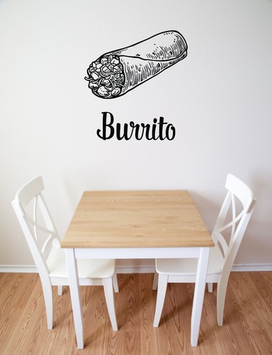 Wall Vinyl Decal Sticker Burrito Mexican Taste Traditional Food (n1869 ...
