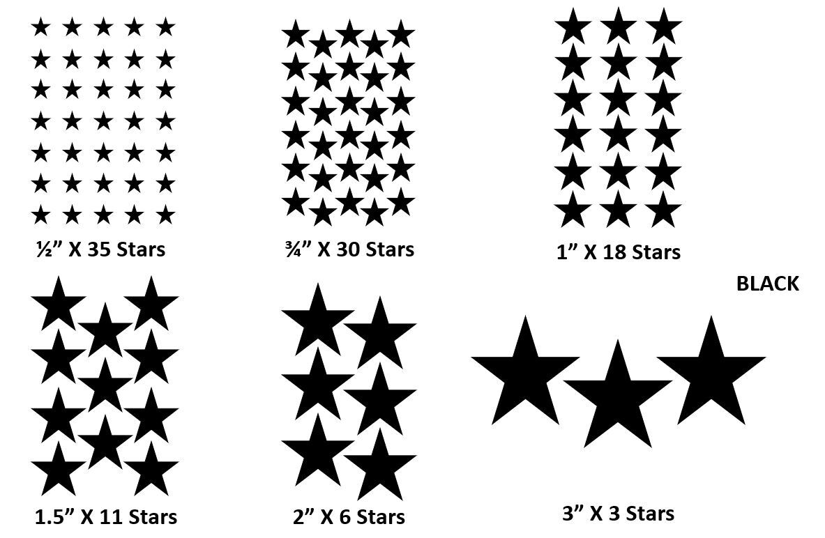 Star Stickers! Choose Your Size and Color Sheet! Free Shipping! Crafted ...