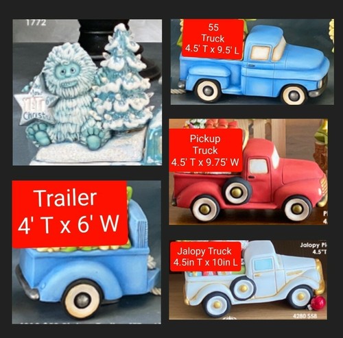 Clay Magic Xmas Yeti Insert & 3 Different Trucks To Pick From Unpainted ...