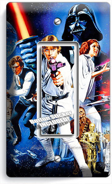 RETRO 1977 FIRST STAR WARS LUKE SKYWALKER LIGHT SWITCH OUTLET WALL ...