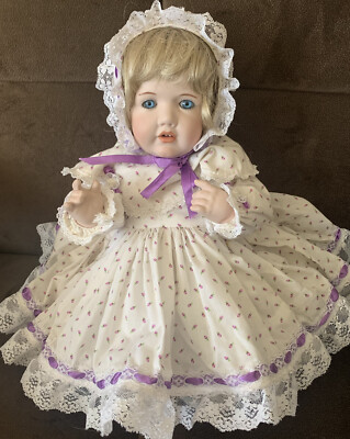 Vintage Reproduction Full Porcelain doll “Hilda” AMS, 18 in | eBay