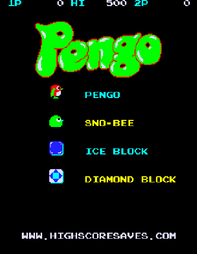HighScoreSaves - Pengo Arcade Free Play + High Score Save Kit ...
