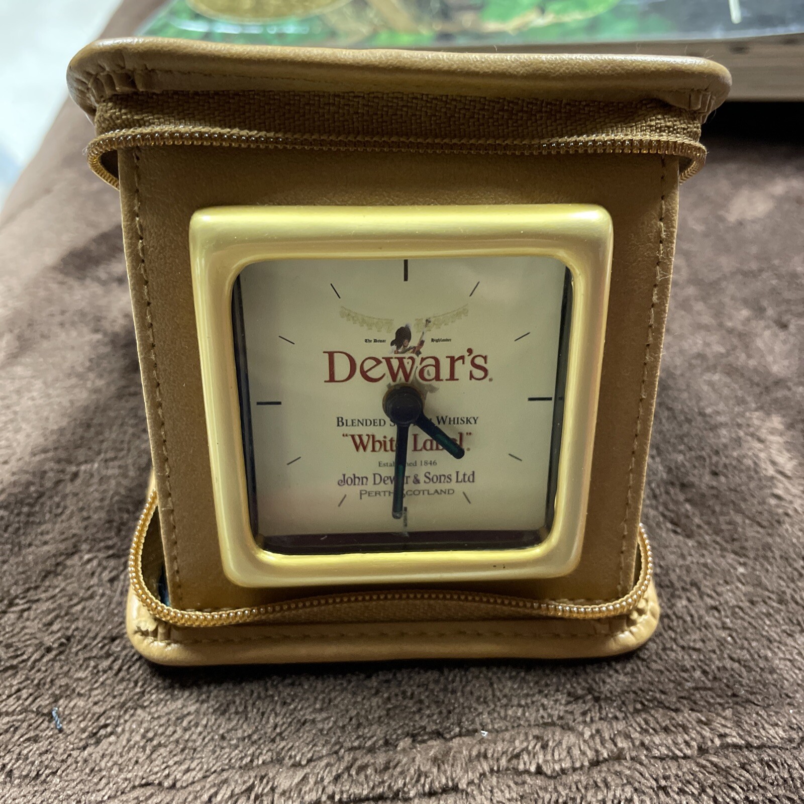 Dewar’s White Label Blended Scotch Whisky Zip Close Travel Alarm Clock ...