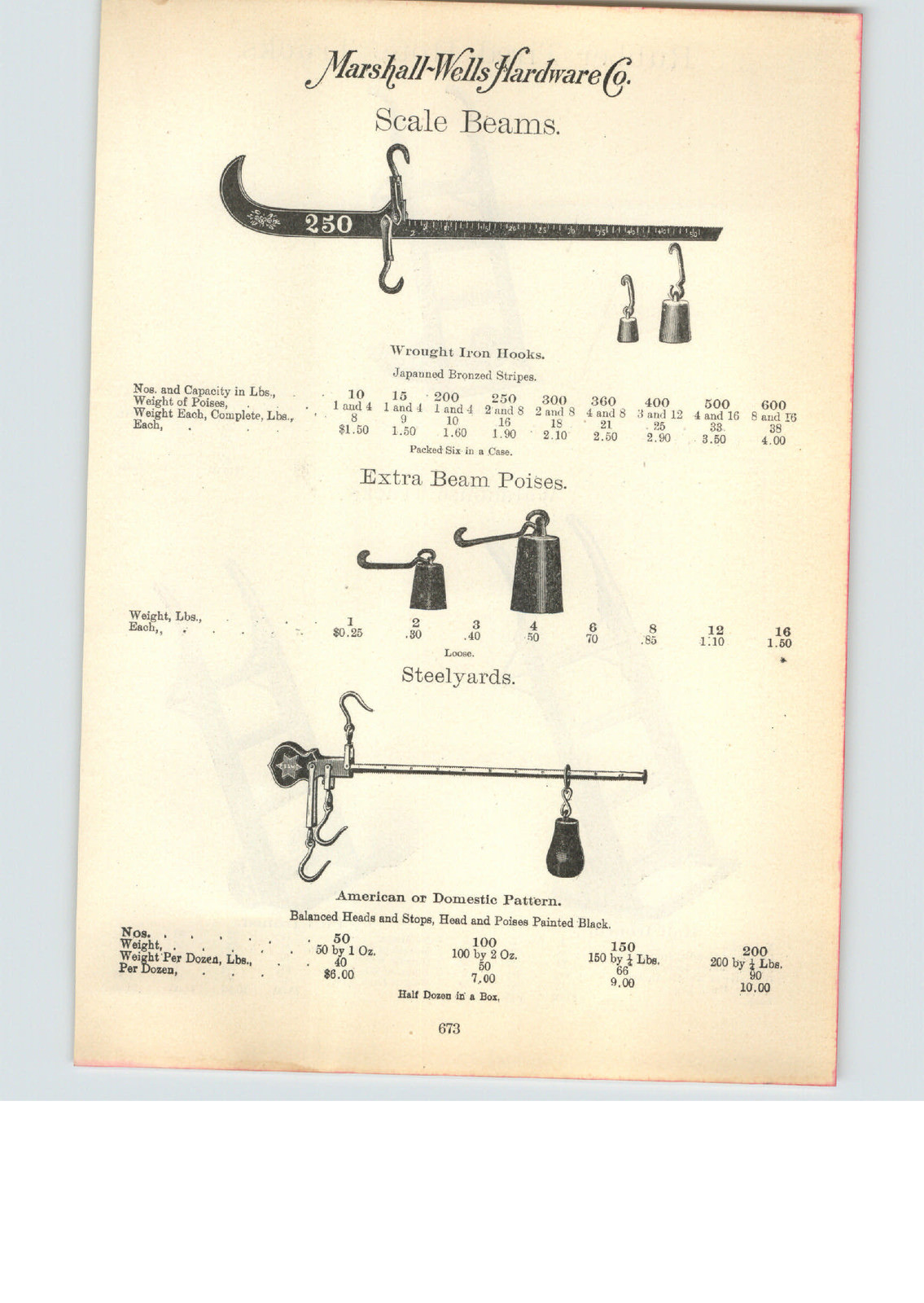 1900s PAPER AD American Pattern Steelyard Wrought Iron Scale Beam Beams ...