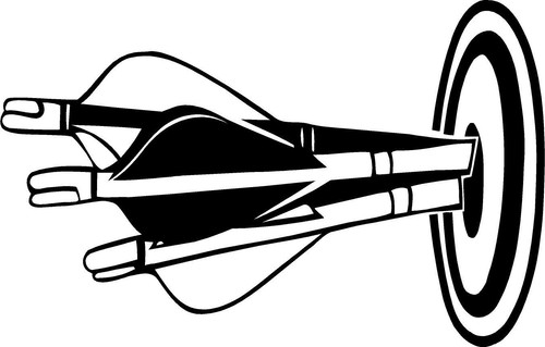 ARROWS TARGET LONG BOW CROSSBOW POINT HUNTING VINYL DECAL STICKER 924 ...