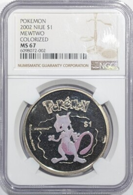 2002 Niue Pokemon Coin - MEWTWO Colorized NGC MS67 | eBay
