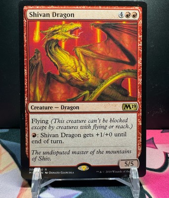 Core Set 2019 Shivan Dragon /280 Magic the Gathering Card MTG Never ...