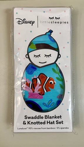 NIB Little Sleepies Disney NEMO REEF- Swaddle & Hat Set | eBay
