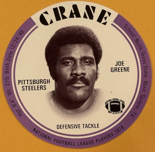 1976 Crane Disc #NNO Joe Greene NFL Pittsburgh Steelers | eBay