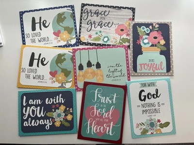Set of 8 Sweet Christian Note Cards Faith Hope Love Jesus God Includes ...