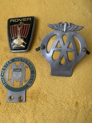 3 VINTAGE CAR BADGES | eBay UK