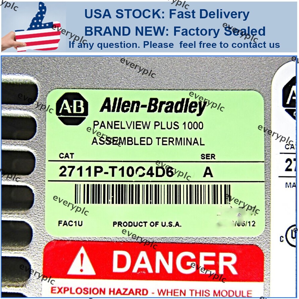 Allen-Bradley 2711P-T10C4D6 Panel-View Plus 1000 OIT / HMI Ser A 1PC ...