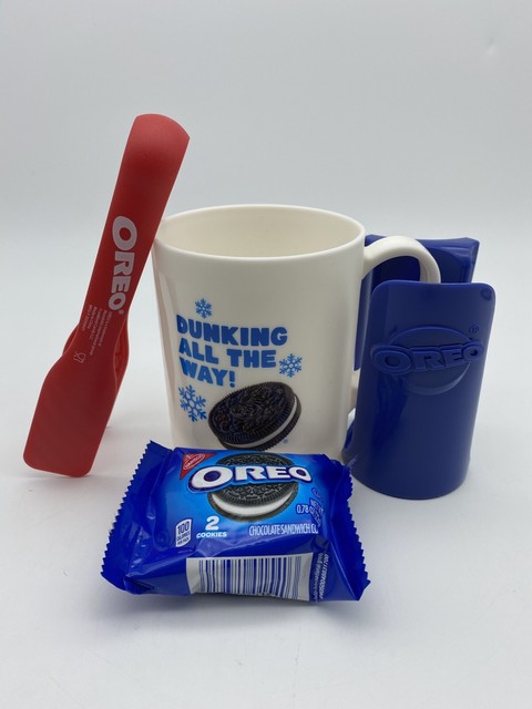 Oreo Dunking Set Mug Cookie Cage Cookies & Tong Holiday Christmas Gift ...