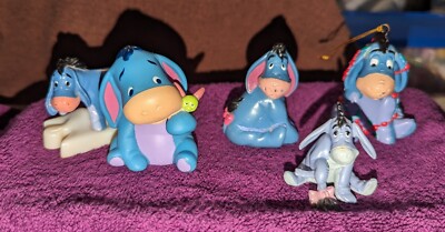 Lot Of 5 Eeyore Figurines, Christmas Ornament. FREE GIFT | eBay
