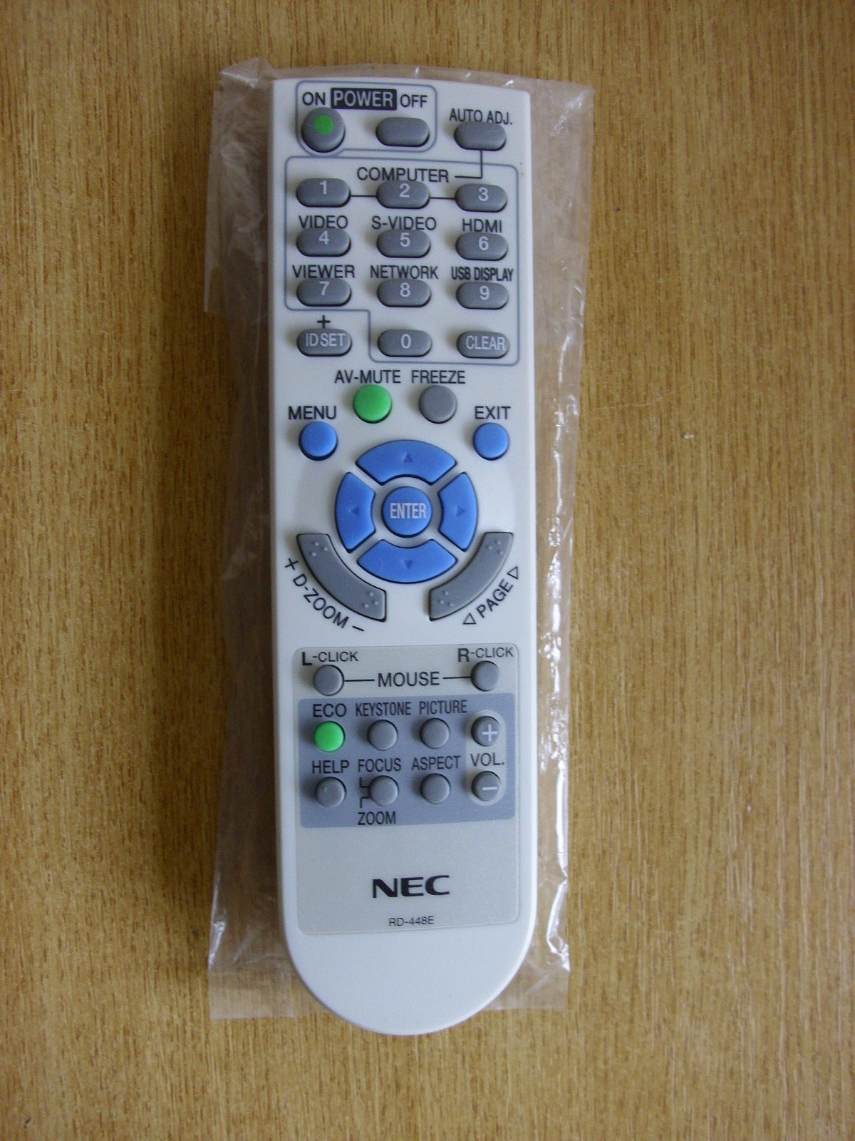 For NEC M260WS, M260XS, M300WS, M350XS Projector Remote Control RD-448E ...