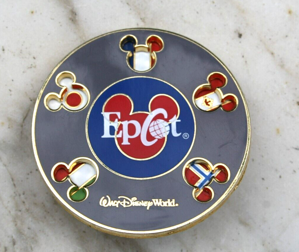 Rare Disney Spinner / Moveable Pin Epcot Countries Enamel | eBay