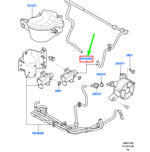 FORD MONDEO MK4 Vacuum Pump Hose 7G9Q-9S468-BE 1863178 NEW GENUINE | eBay