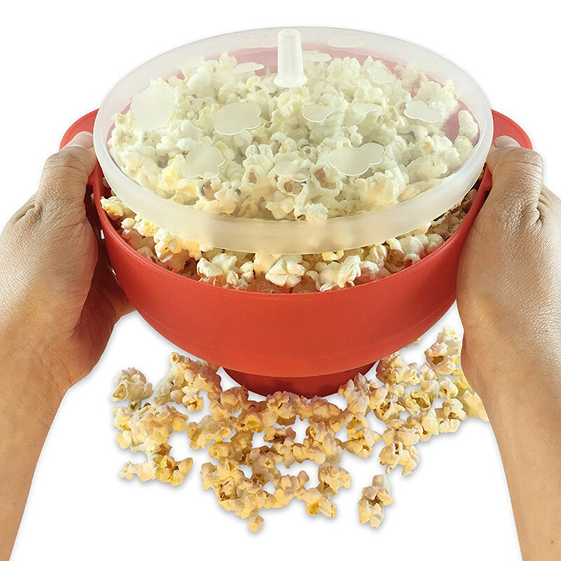 Popcorn Popper Maker Microwave Snack Silicone Collapsible Bowl ...