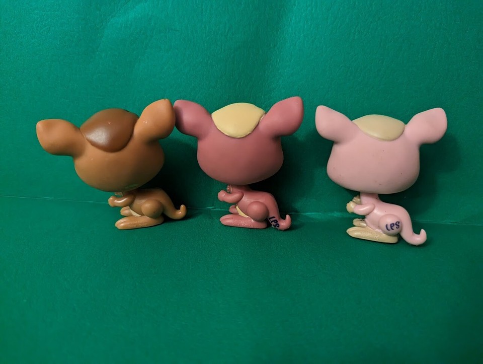 Littlest Pet Shop LPS Authentic Lot of 3 Authentic Kangaroo 1524 682 ...