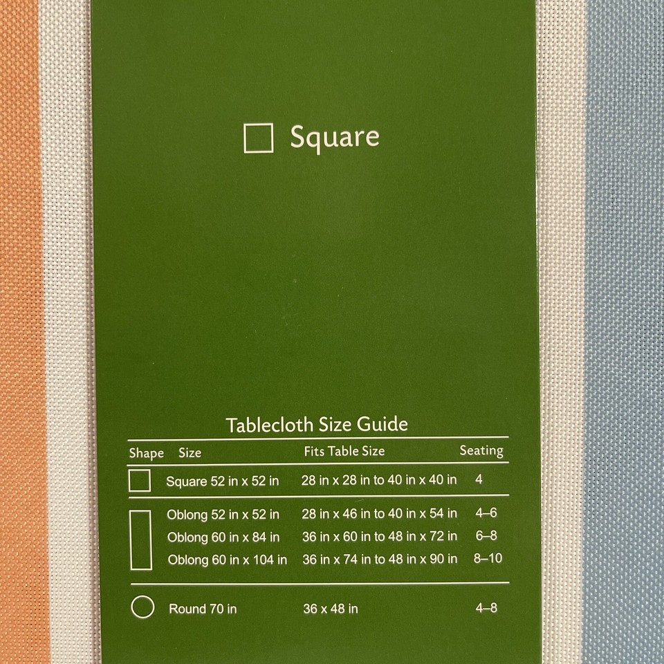 HD Designs Outdoors Tablecloth Square 52x52 100 % Polyester ...